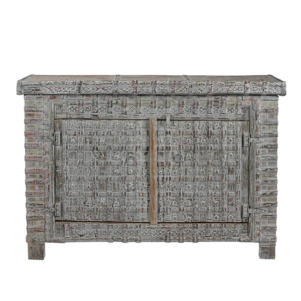 Antique "Pitara" Hope Chest With Metal Cladding Repurposed Cabinet ...
