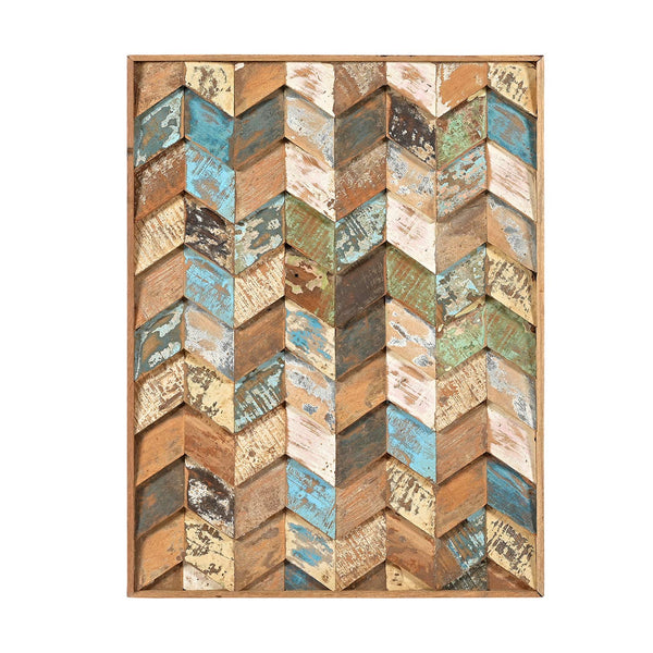 Farmhouse Style Distressed Reclaimed Wood Chevron Wall Panel - Far ...