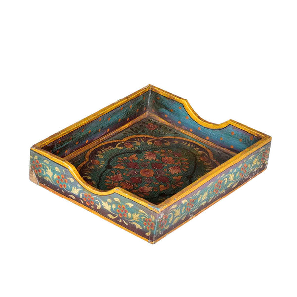 Unique Hand Painted Paper Tray - Far Pavilions
